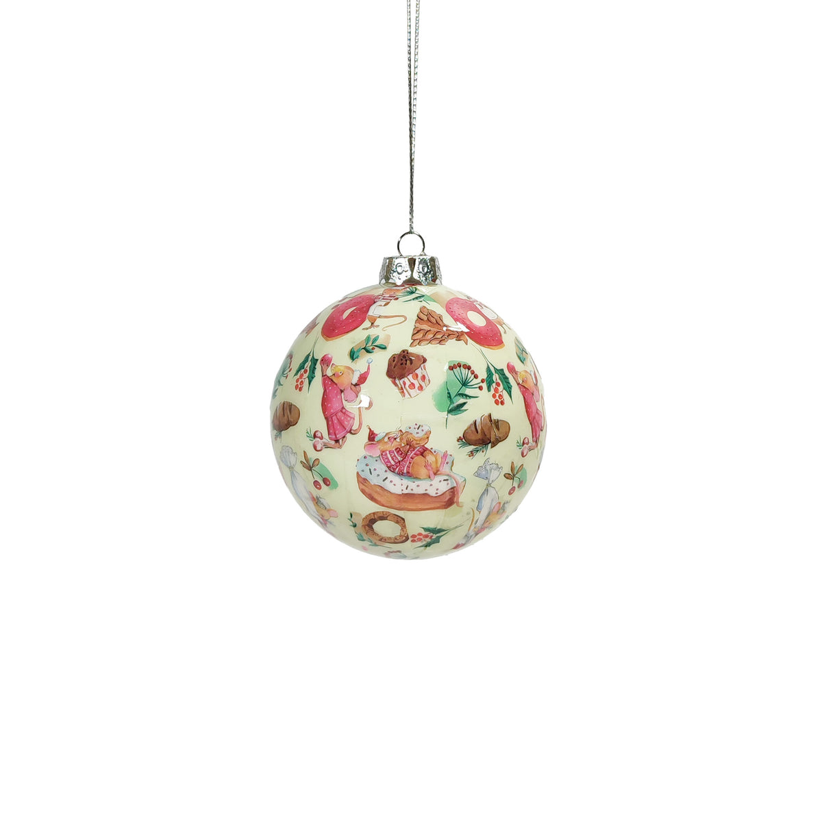 Bauble With Mice 8X8X9.3Cm – Grandiflora