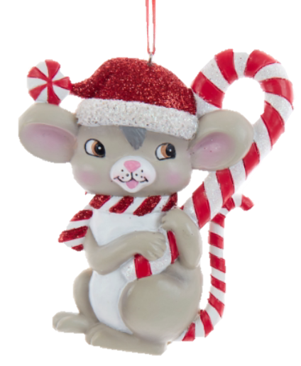 RESIN PEPPERMINT MOUSE W CANDYCANE – Grandiflora