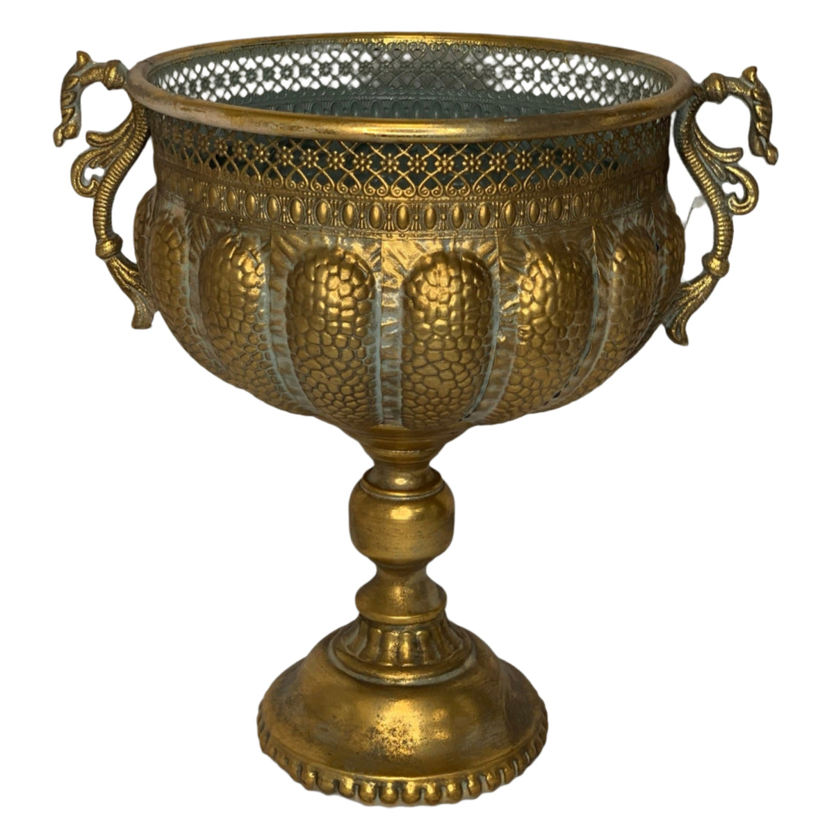 Iron Vase 41X32X44cm Gold – Grandiflora