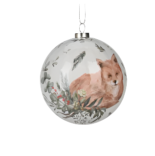 Xmas Ball 8cm Fox – Grandiflora